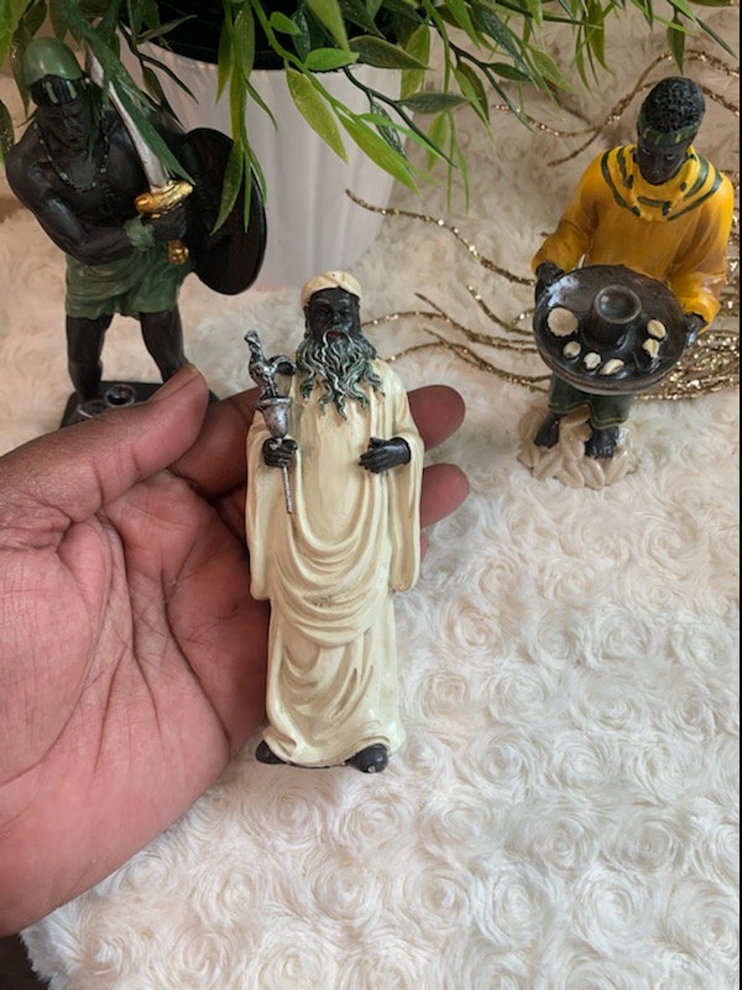 Altar Statues / Obatala / Ogun / Orula / Shango Stone Pendants - Etsy