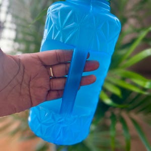 Blue Geo Design Water Bottle | 60.87oz - Etsy