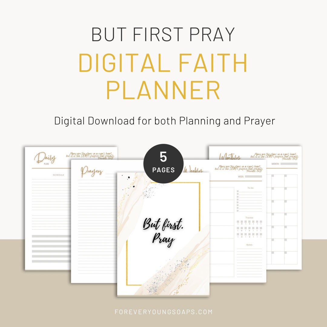 Digital Faith Planner | Journal | Printable PDF - Etsy