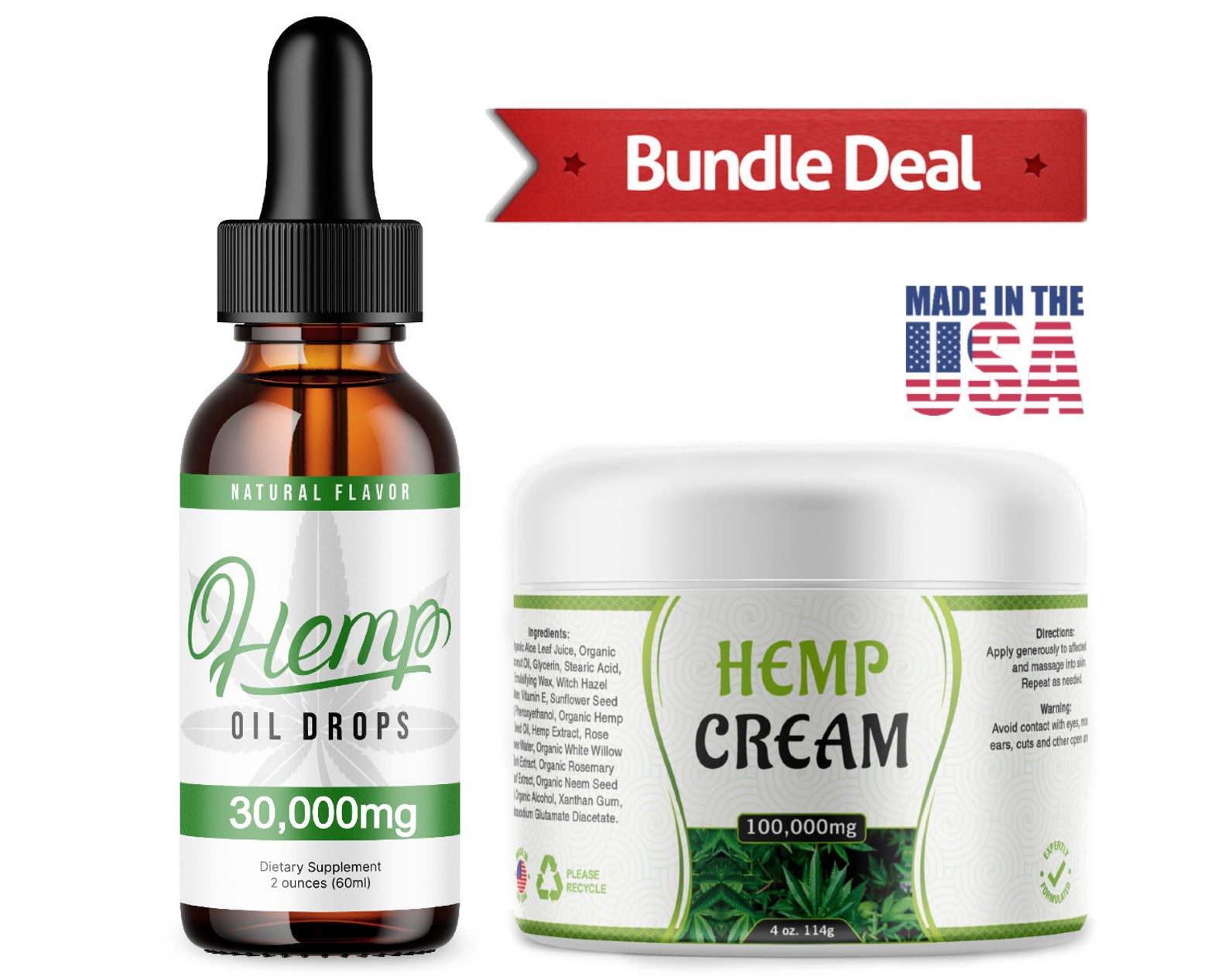 Hemp Oil & Hemp Cream Bundle Set For Pain Relief Sleep - Etsy.de