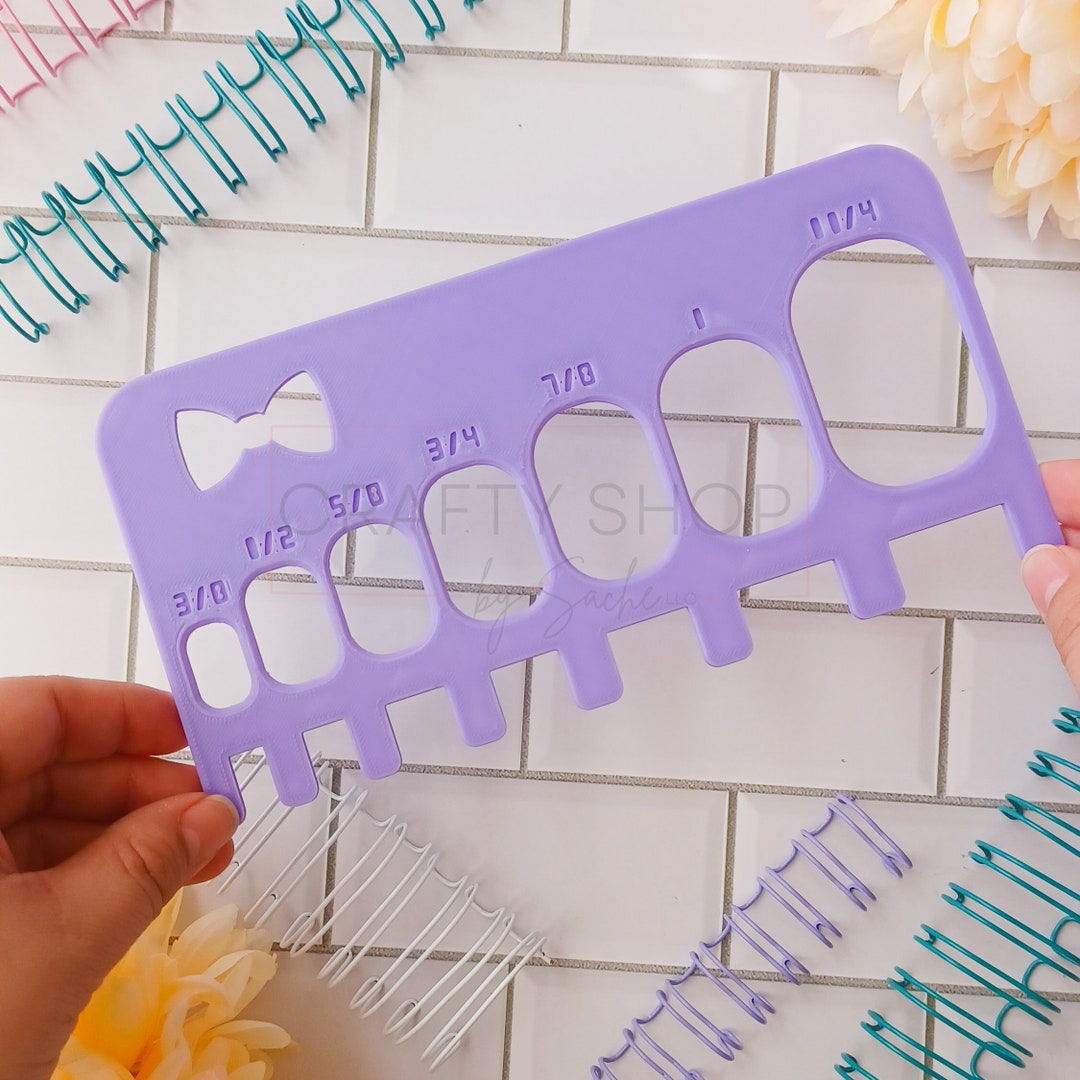 Binding Ring Gauge Cinch Wire Size Guide for Bookbinding Template for Ring Size Notebook Book ...