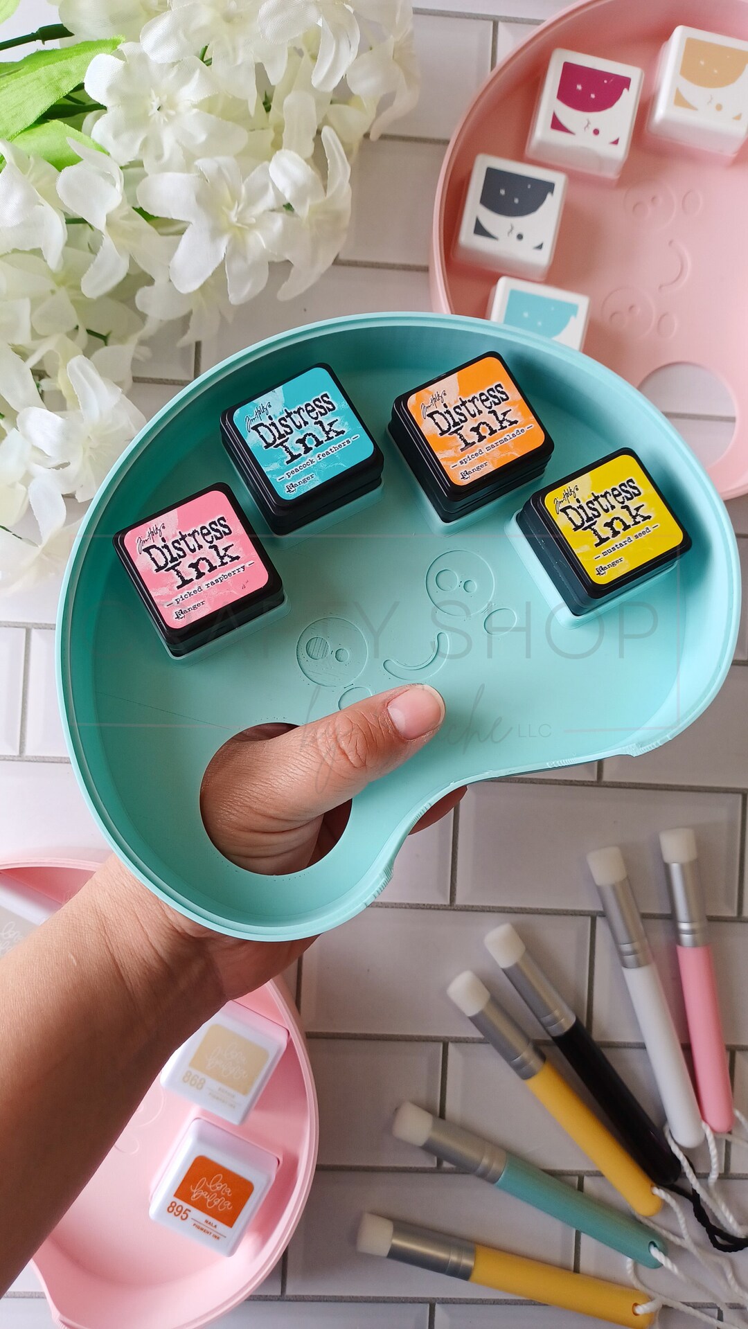 4 Slot Mini Ink Pad Holder the Cuttest Holder for Your Distress Ink - Etsy