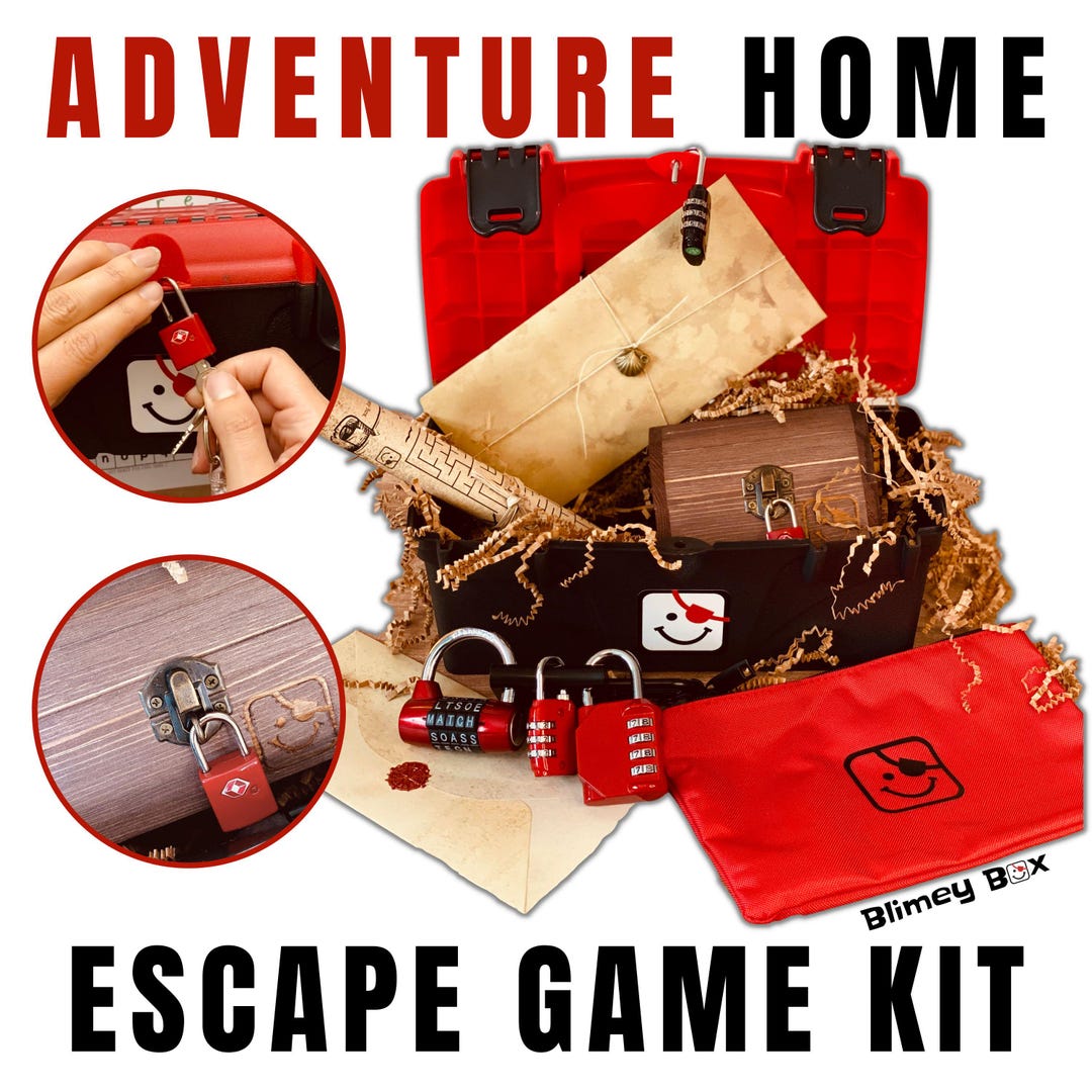 Kid's Adventure Home Escape Game Kit | 4 Themed Escape Games | Ages 8 ...