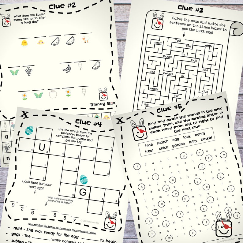 Egg Hunt Treasure Hunt | Easter Riddles, Puzzles (printable) - Etsy