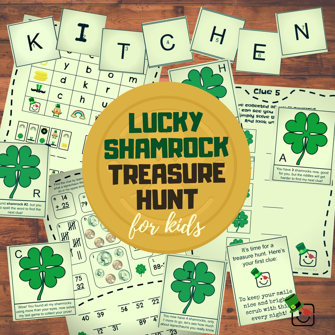 Lucky Shamrock Treasure Hunt Escape Game for kids | Etsy