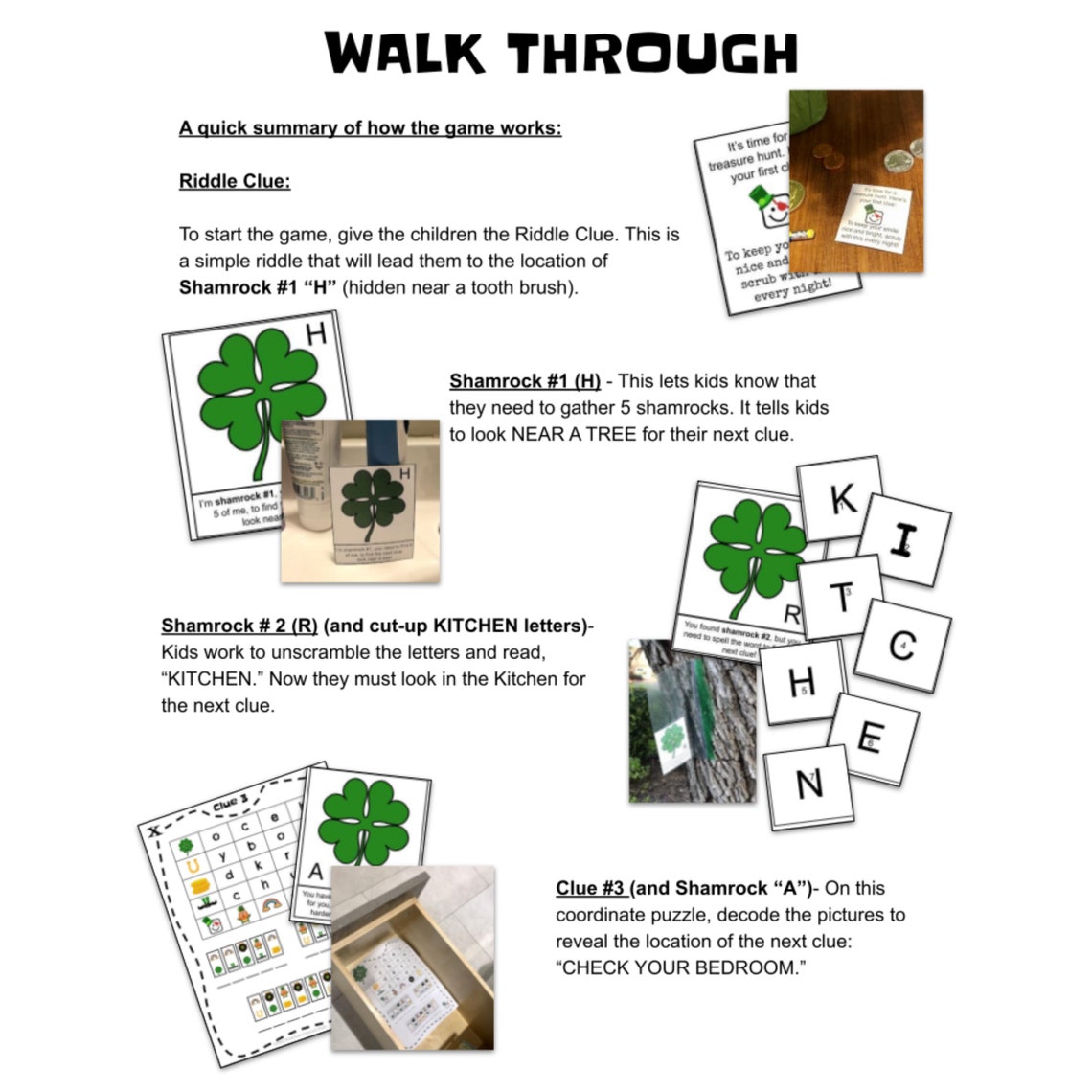 Lucky Shamrock Treasure Hunt Escape Game for kids | Etsy