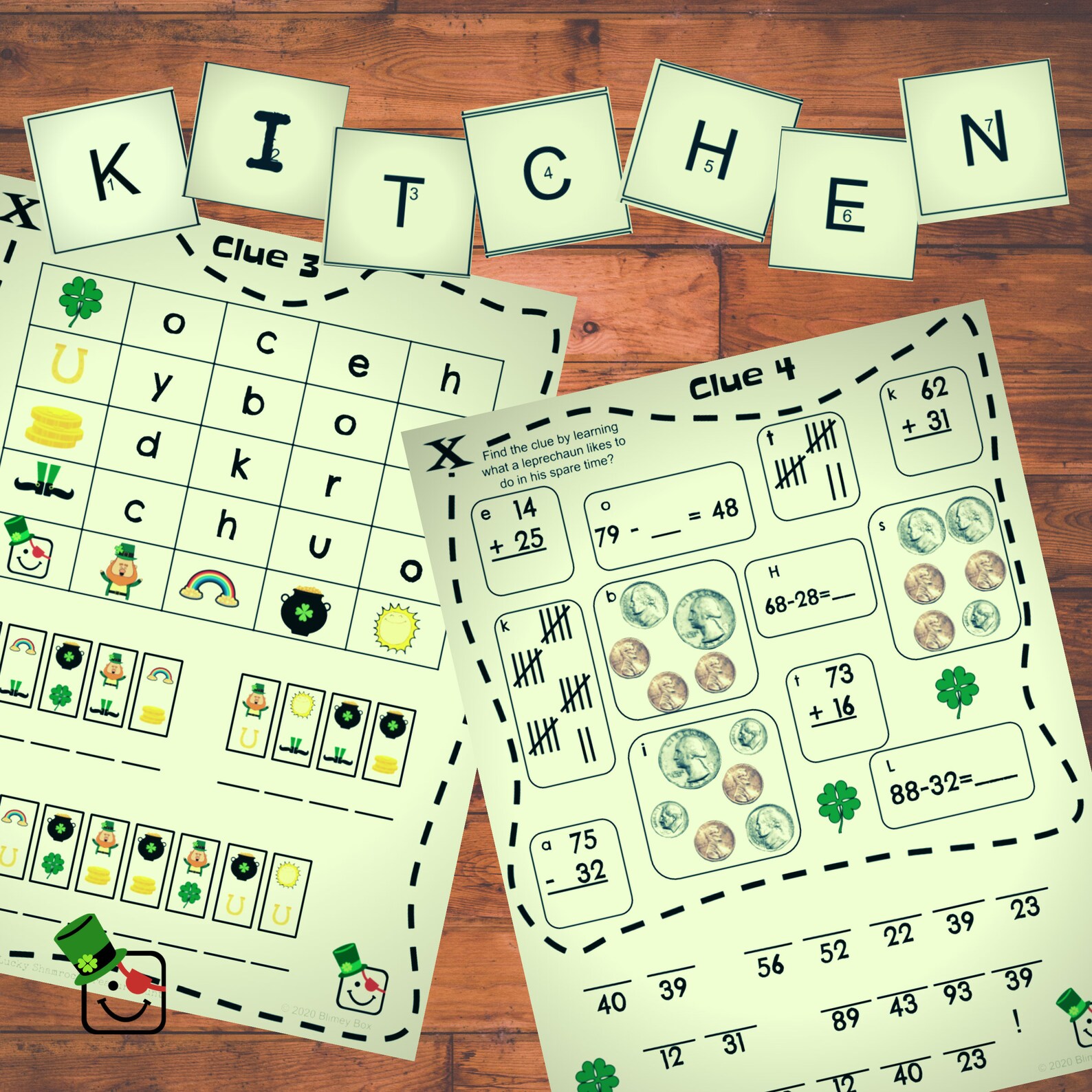 Lucky Shamrock Treasure Hunt Escape Game for kids | Etsy