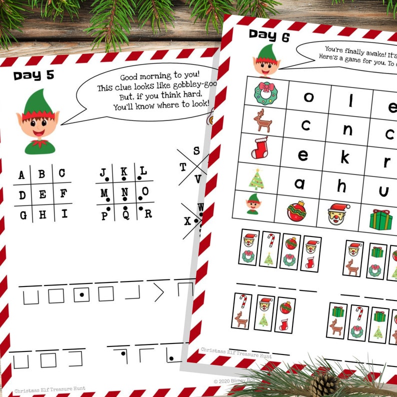 24 días de búsqueda del tesoro de cuenta regresiva navideña / Búsqueda ...