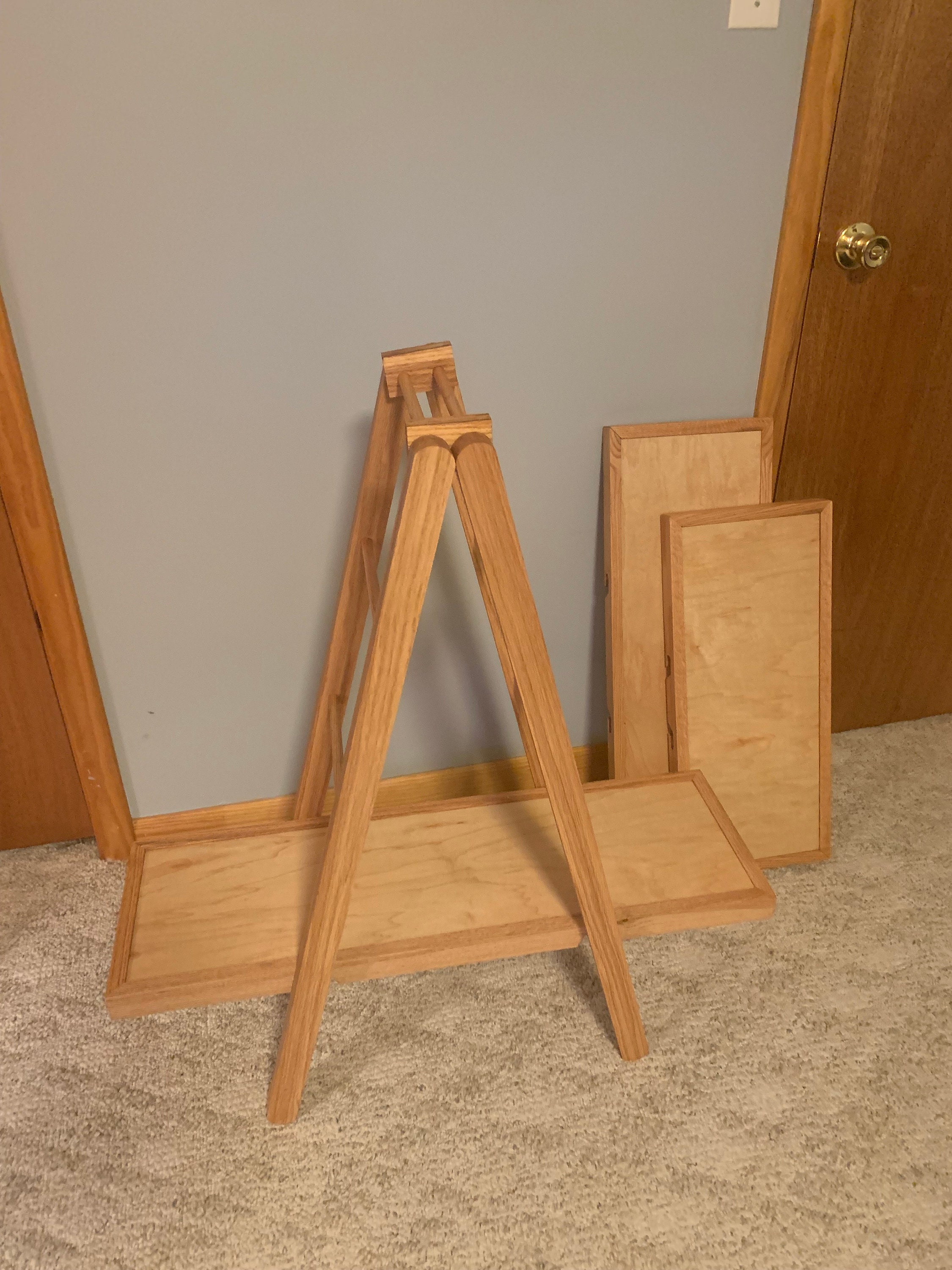 Custom Made Oak Ladder Shelf / 3-tier Oak Wood Bookcase / Oak - Etsy