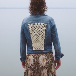 Handmade Macrame Denim Jacket - Etsy