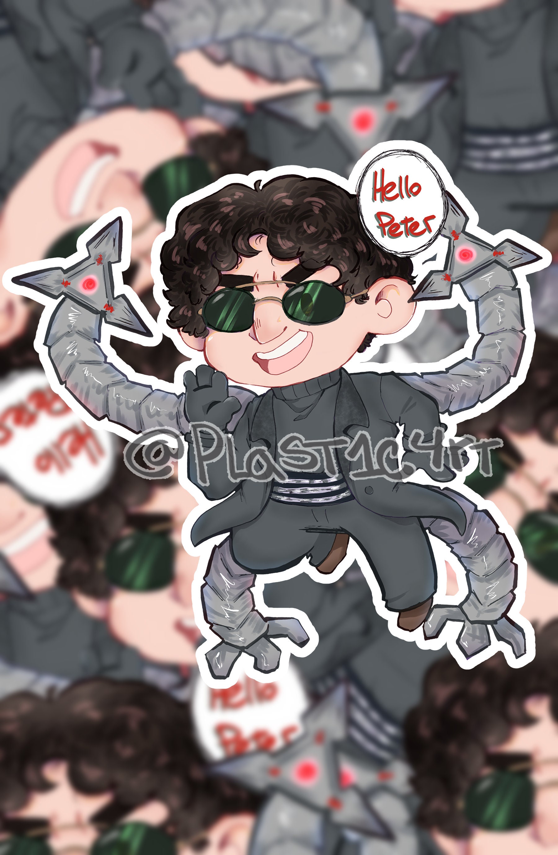 Chibi Doc Ock Sticker - Etsy