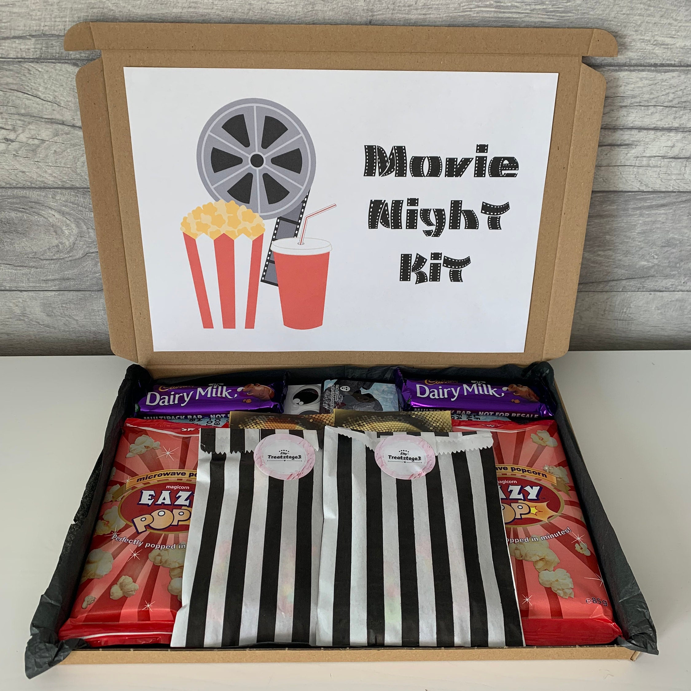 Personalised Movie Night Box for Two Valentines Gift | Etsy UK