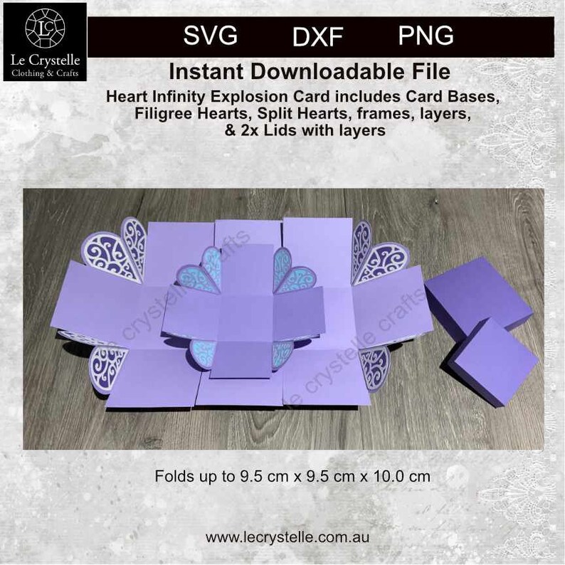 Infinity Explosion Box/explosion Heart Box/svg Cut - Etsy