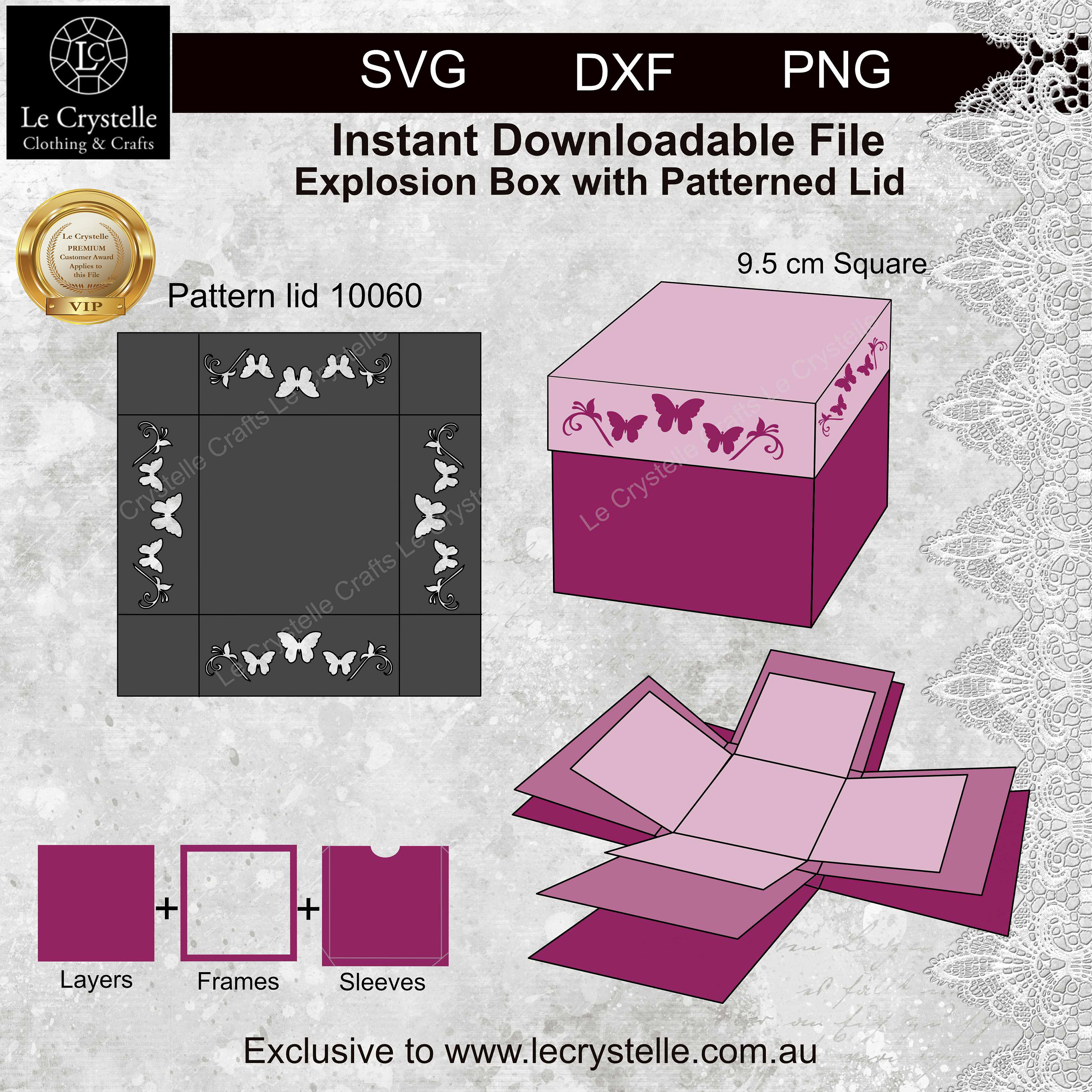 Explosion Box/svg Cut File 10060/exploding Card Template/svg Cards ...