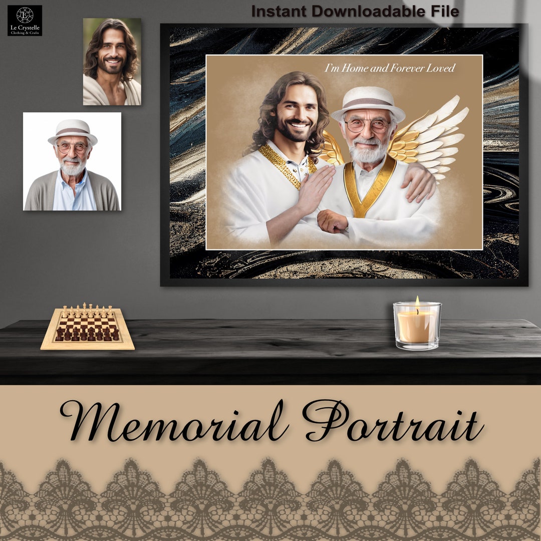 Photo Edit Merge/portrait of Loved One/add Deceased Loved One to Photo ...