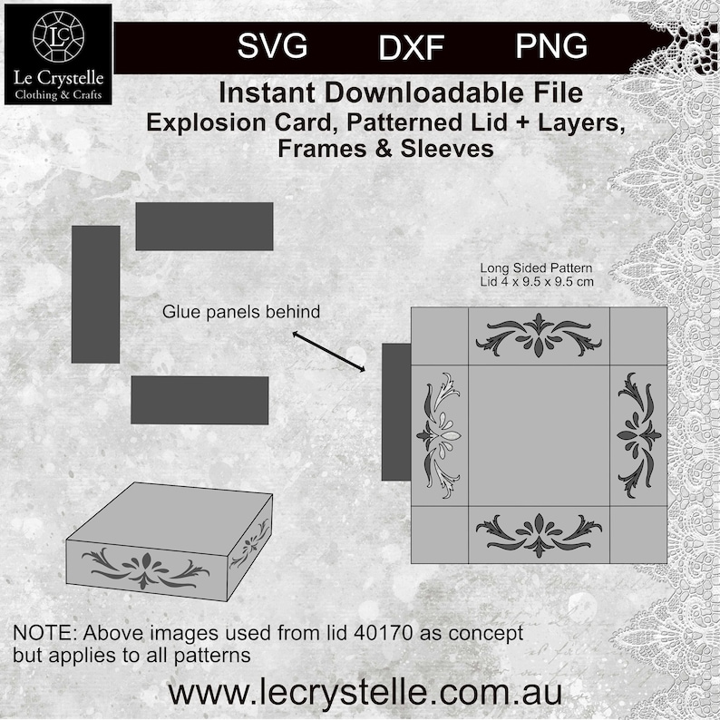 SVG explosion box/cut file 10050/exploding card template/svg | Etsy