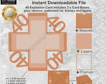 Explosion Box SVG /cut File/exploding Card Template/svg | Etsy Canada