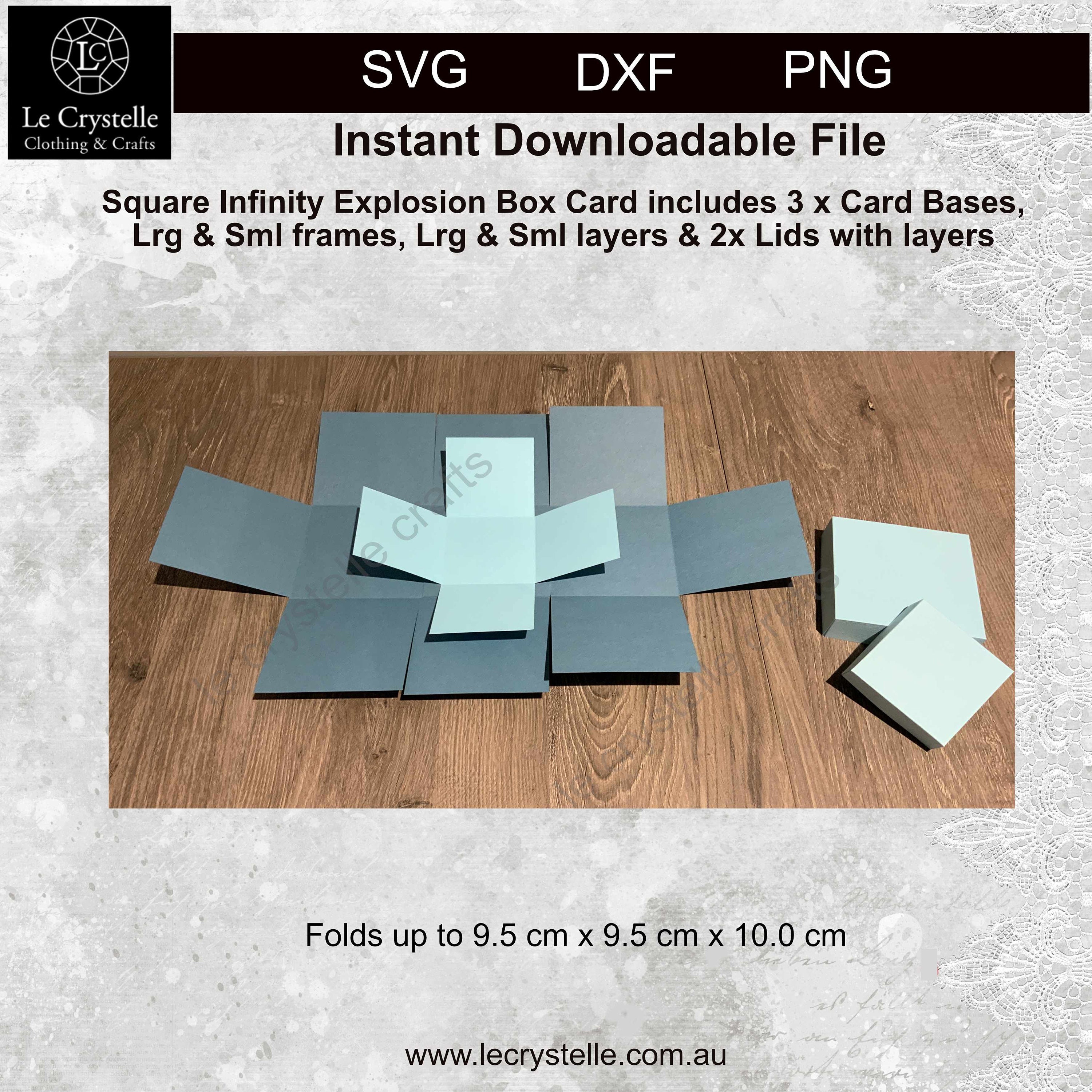 Infinity Square Explosion Box/explosion Square Box/svg Cut - Etsy