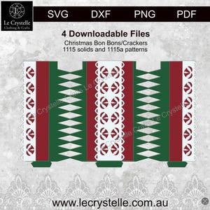 SVG Cut File Christmas Bon Bons/crackers Christmas Tree Bells/bon Bon ...