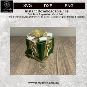 Explosion Box 501/SVG Explosion Box Cut File/long Lid/christmas ...
