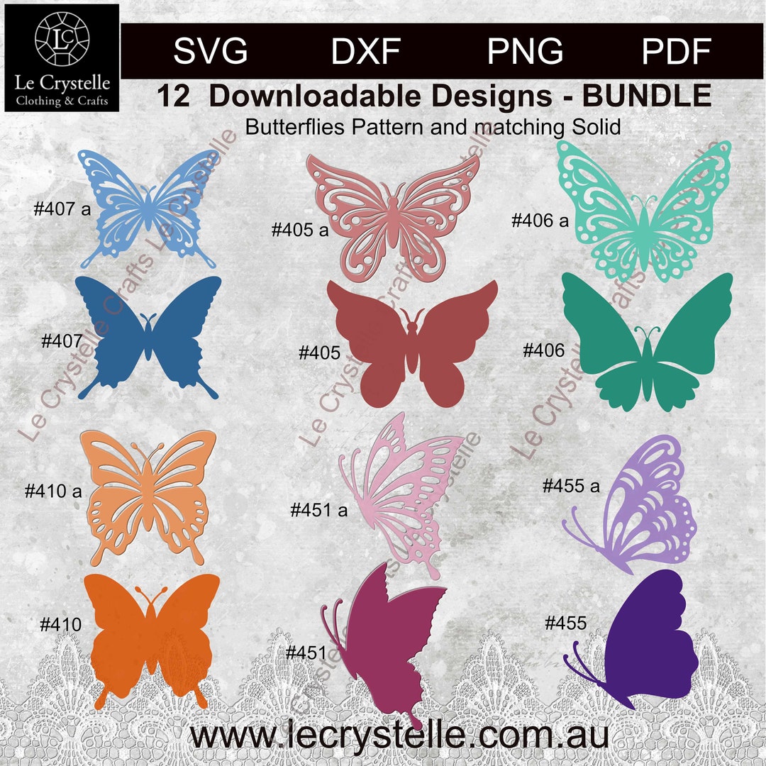 SVG Cut File Butterfly Bundle/butterfly Template/svg Butterfly ...
