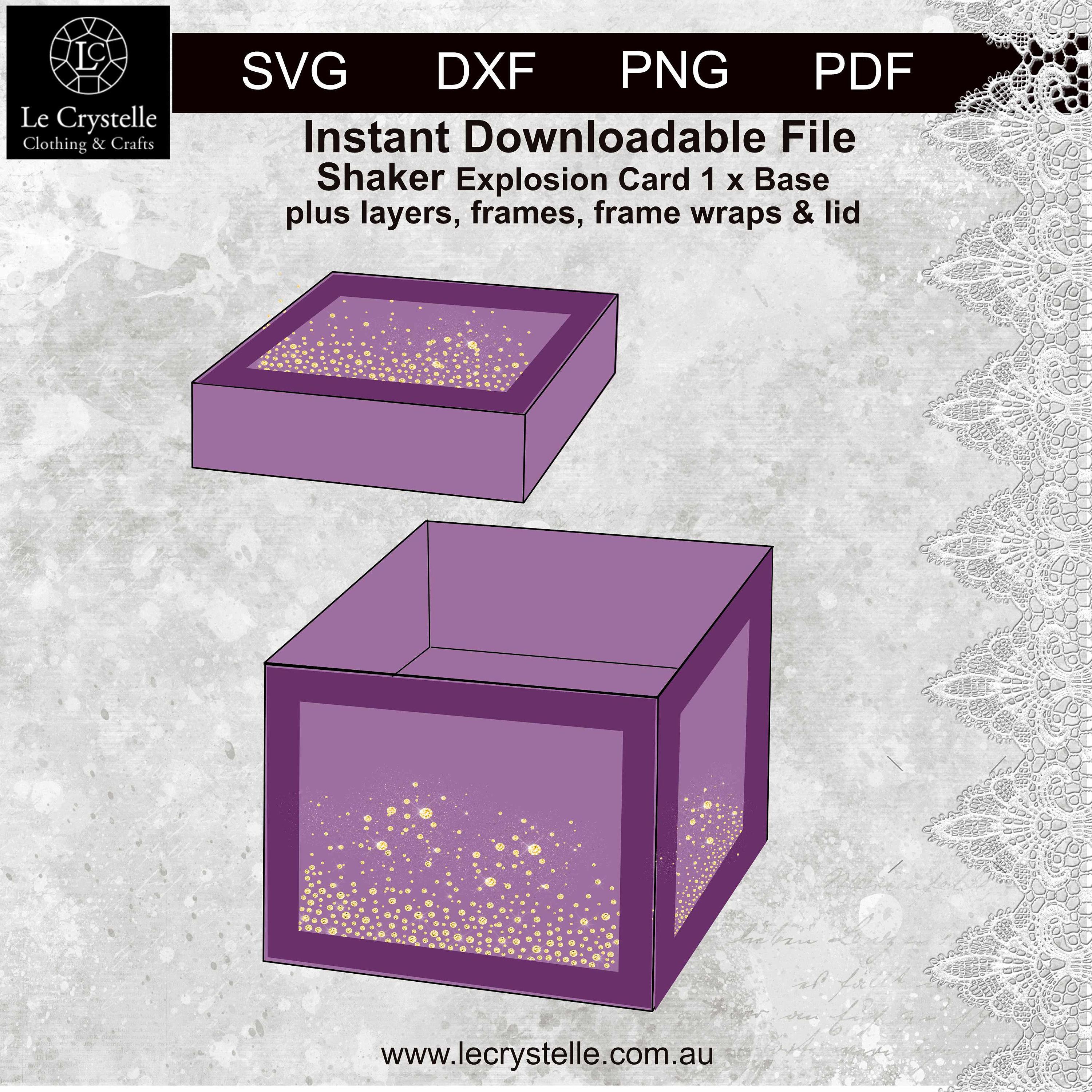 Explosion Box Shaker Card/cut File/exploding Card Template/svg | Etsy