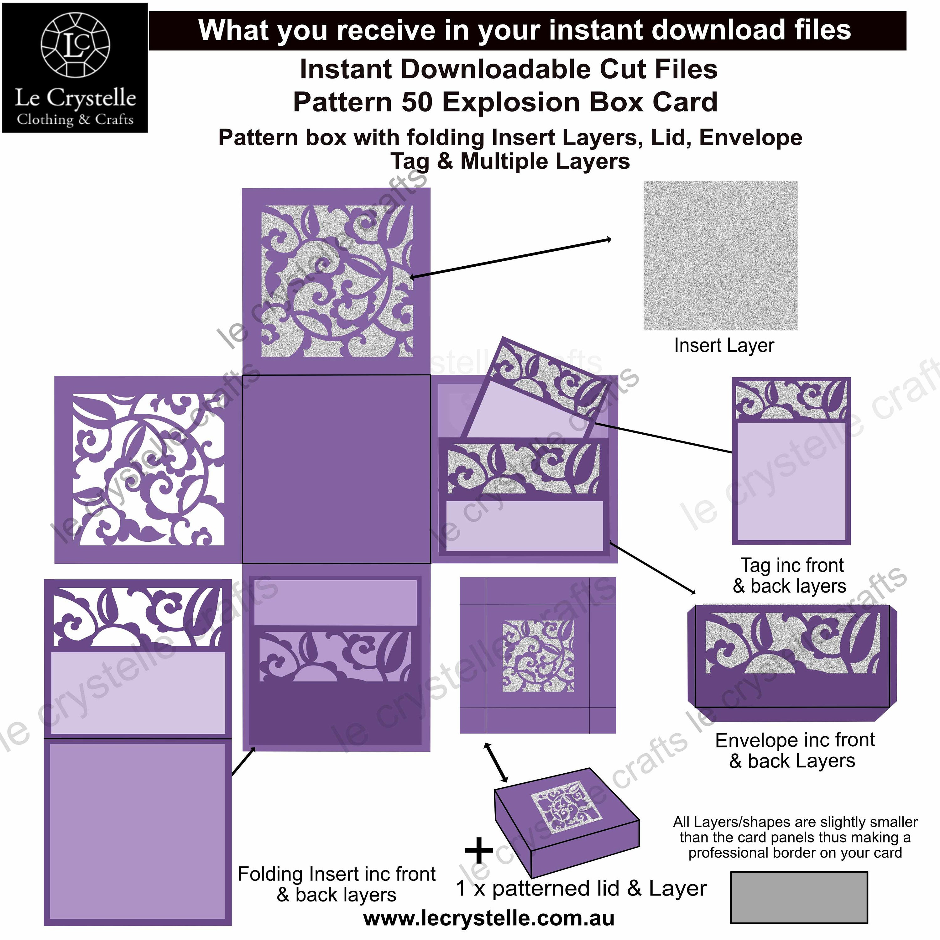 Explosion Box/exploding Gift Box/ Cut File/exploding Template/ | Etsy