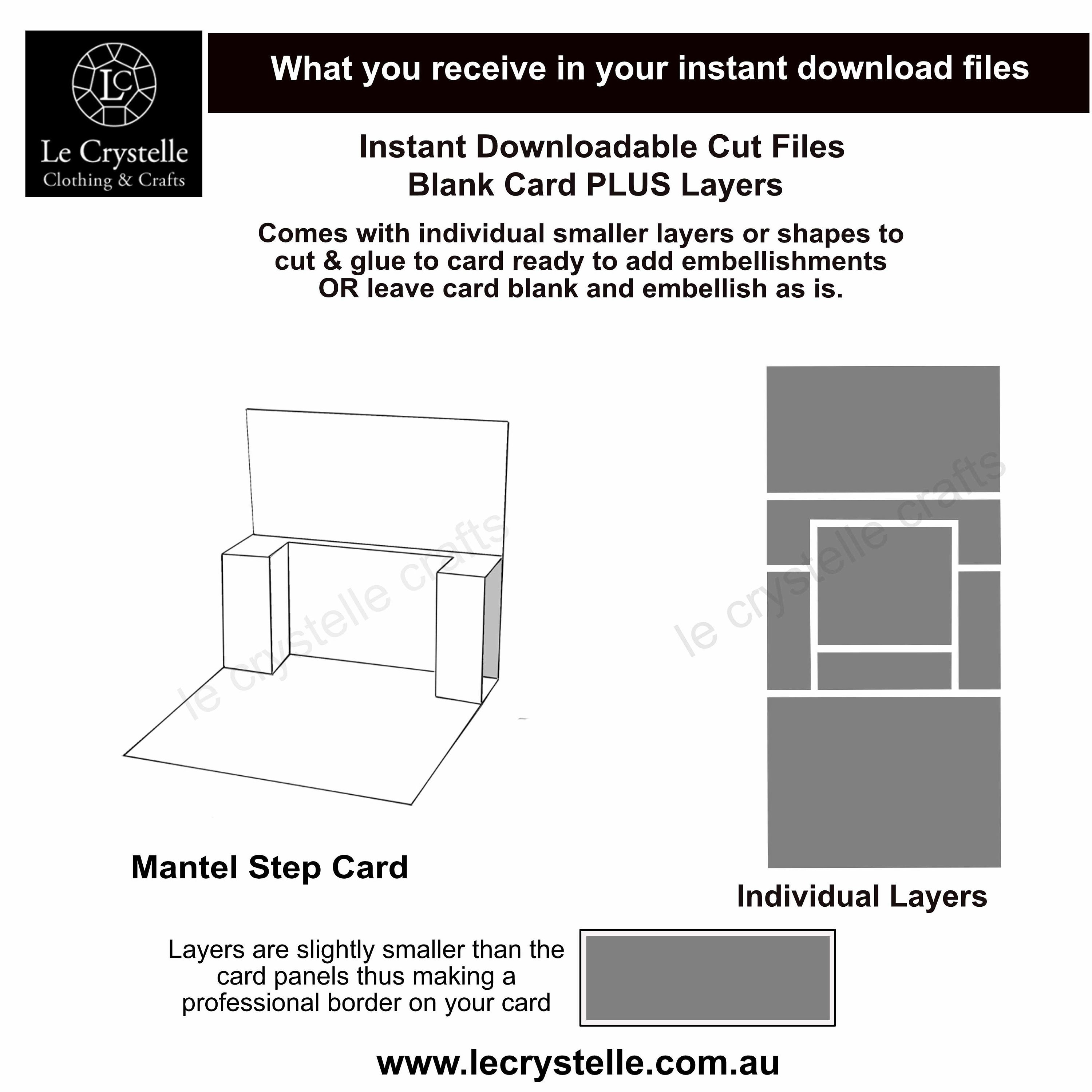 SVG Cut File Card/mantel Step Card/step Card Template/svg Cards/folding ...
