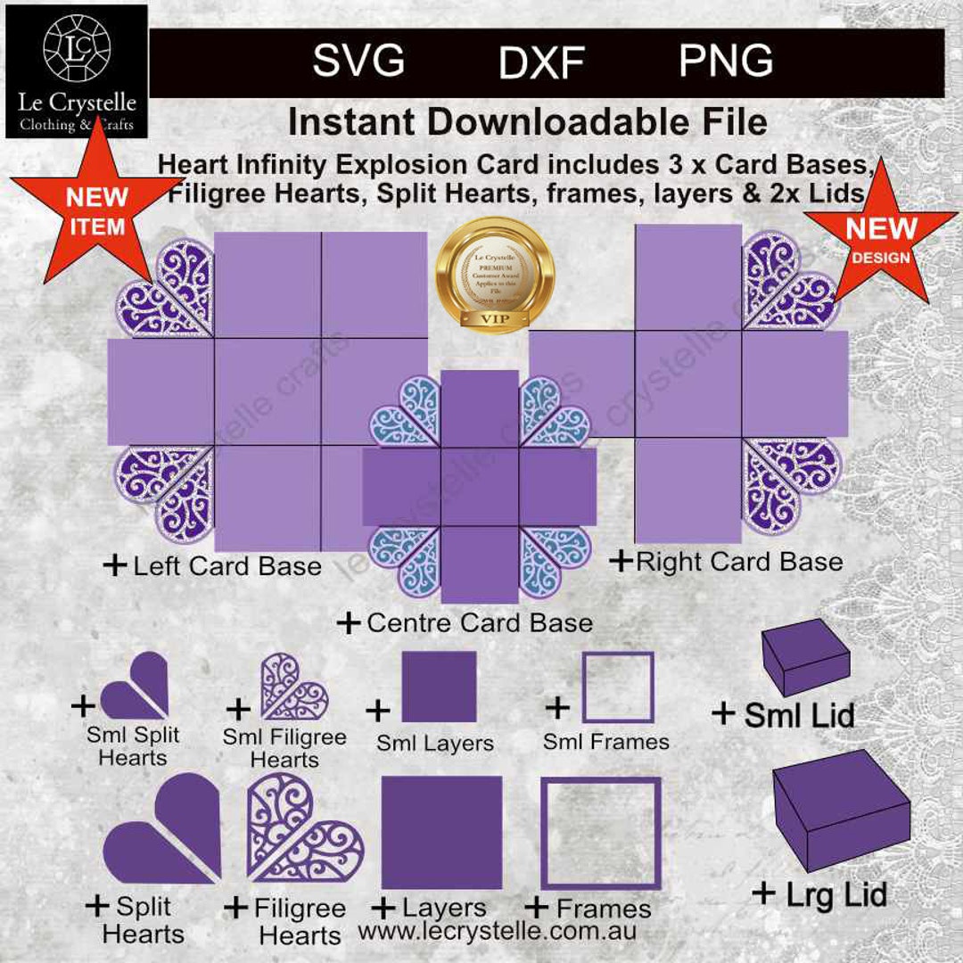 Infinity Explosion Box/explosion Heart Box/svg Cut File/explosion Box ...