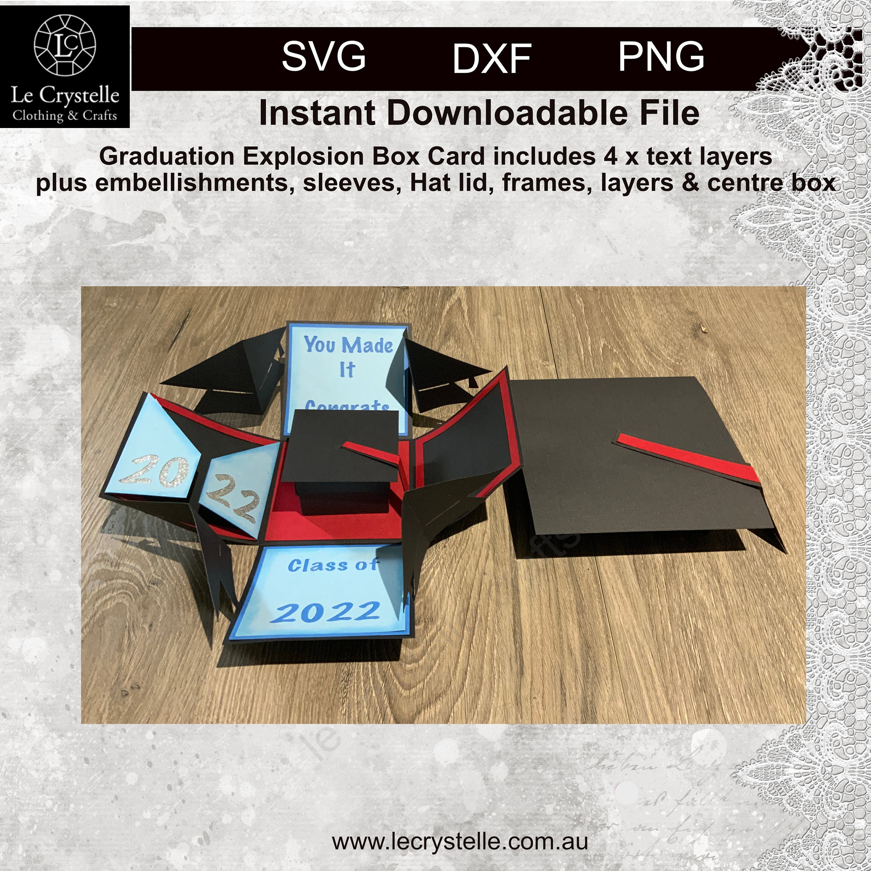 Graduation Explosion Box/svg Gradutation /graduation - Etsy