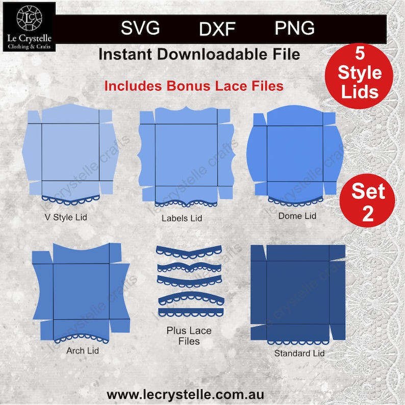 Explosion Box SVG /cut File With Five Lids/set 2 Lids/exploding Card ...
