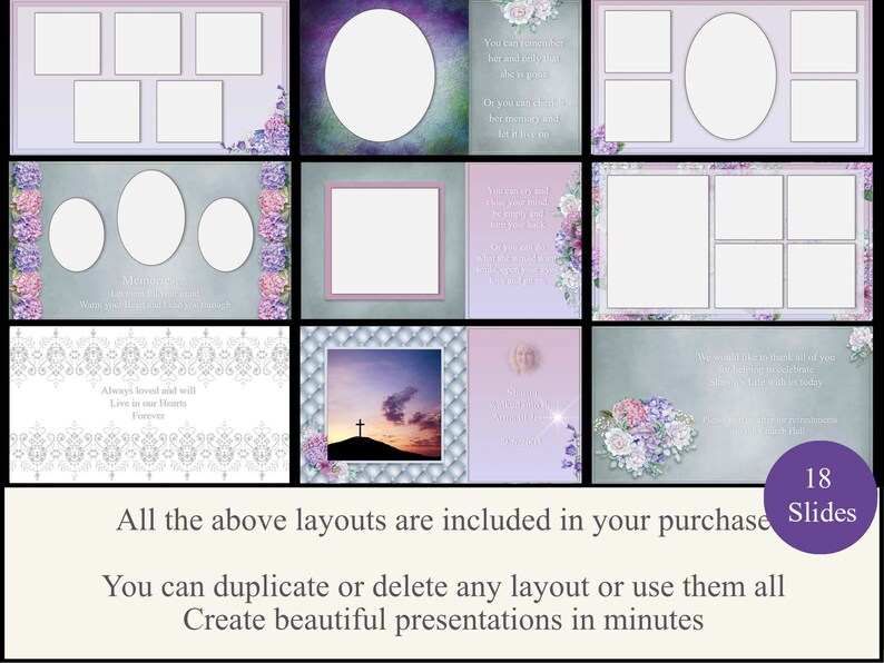 Funeral Slide Show Presentation Template/video/power | Etsy