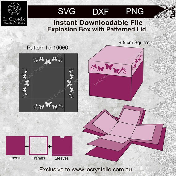 Explosion Box/svg Cut File 10060/exploding Card Template/svg | Etsy
