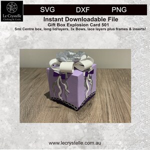 Explosion Box 501/SVG Explosion Box Cut File/long Lid/christmas ...