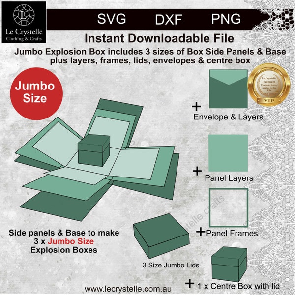 Exploding Box Template - Etsy