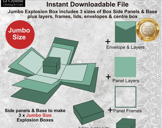 SVG Explosion Box Hexagon/cut File/exploding Card Template/svg Cards ...