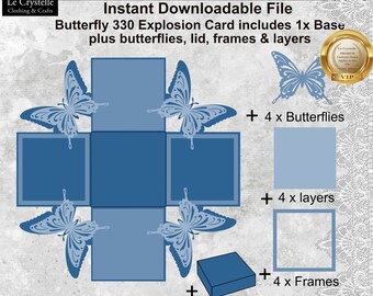 SVG Butterfly Explosion Box 110/cut File/exploding Card | Etsy Australia