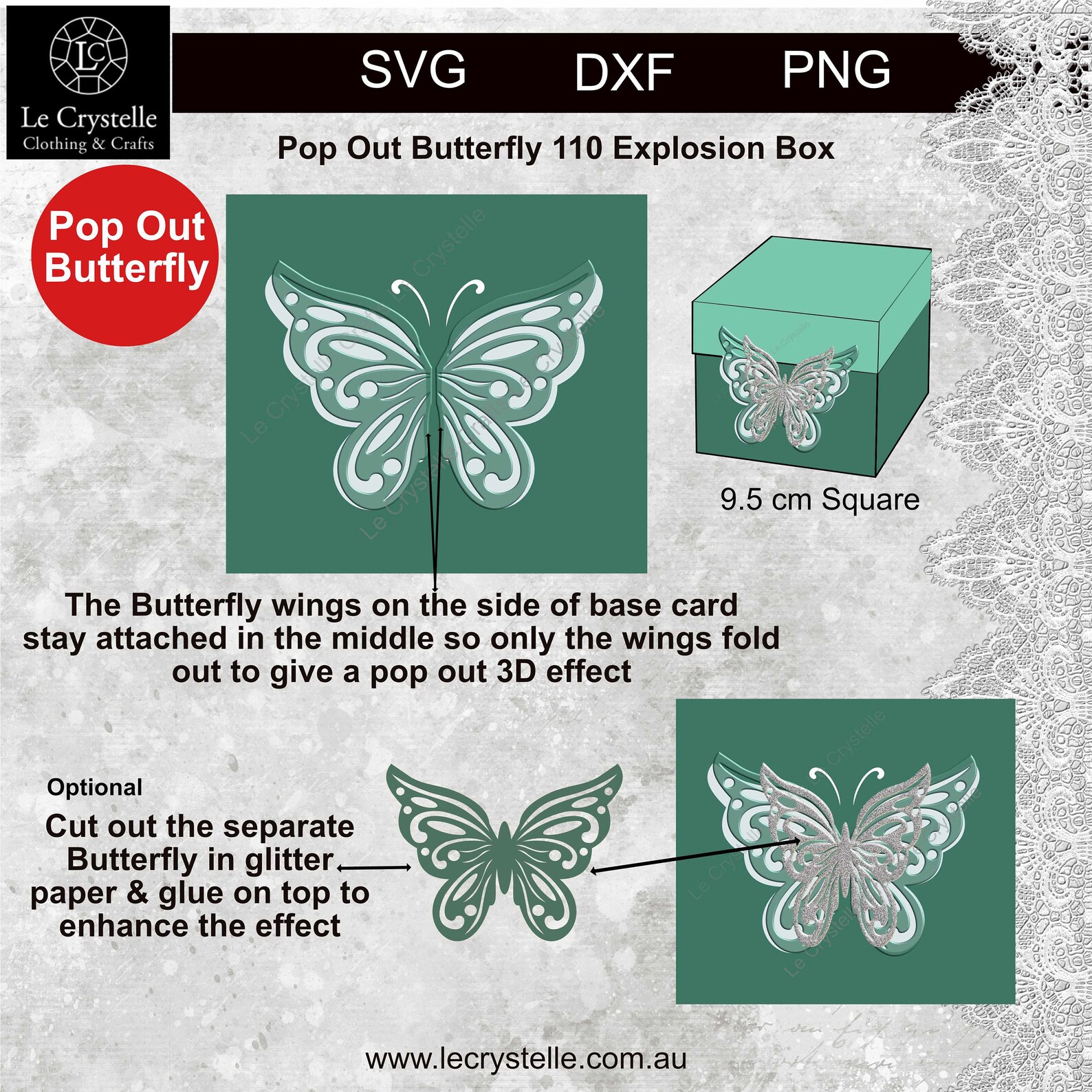 Butterfly Explosion Box Pop Out 110/SVG Cut File/exploding | Etsy