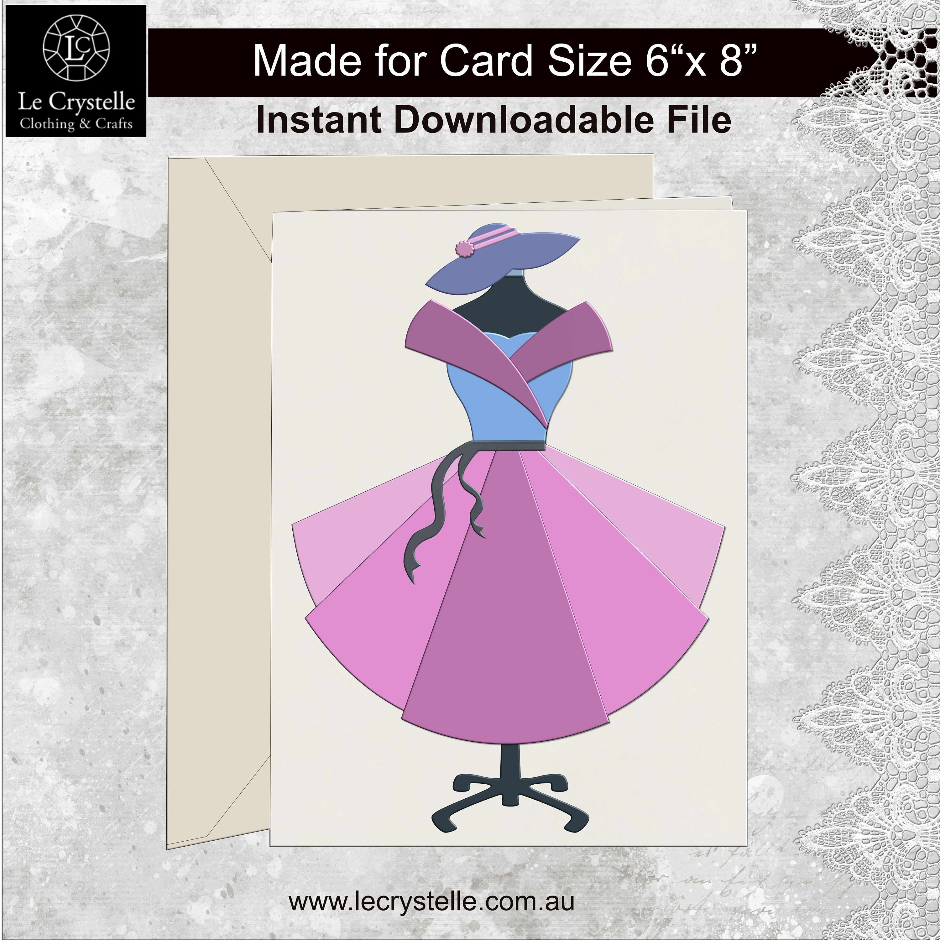 Ladies Dress Card/svg Cut File/ladies Dress Card/ Template - Etsy