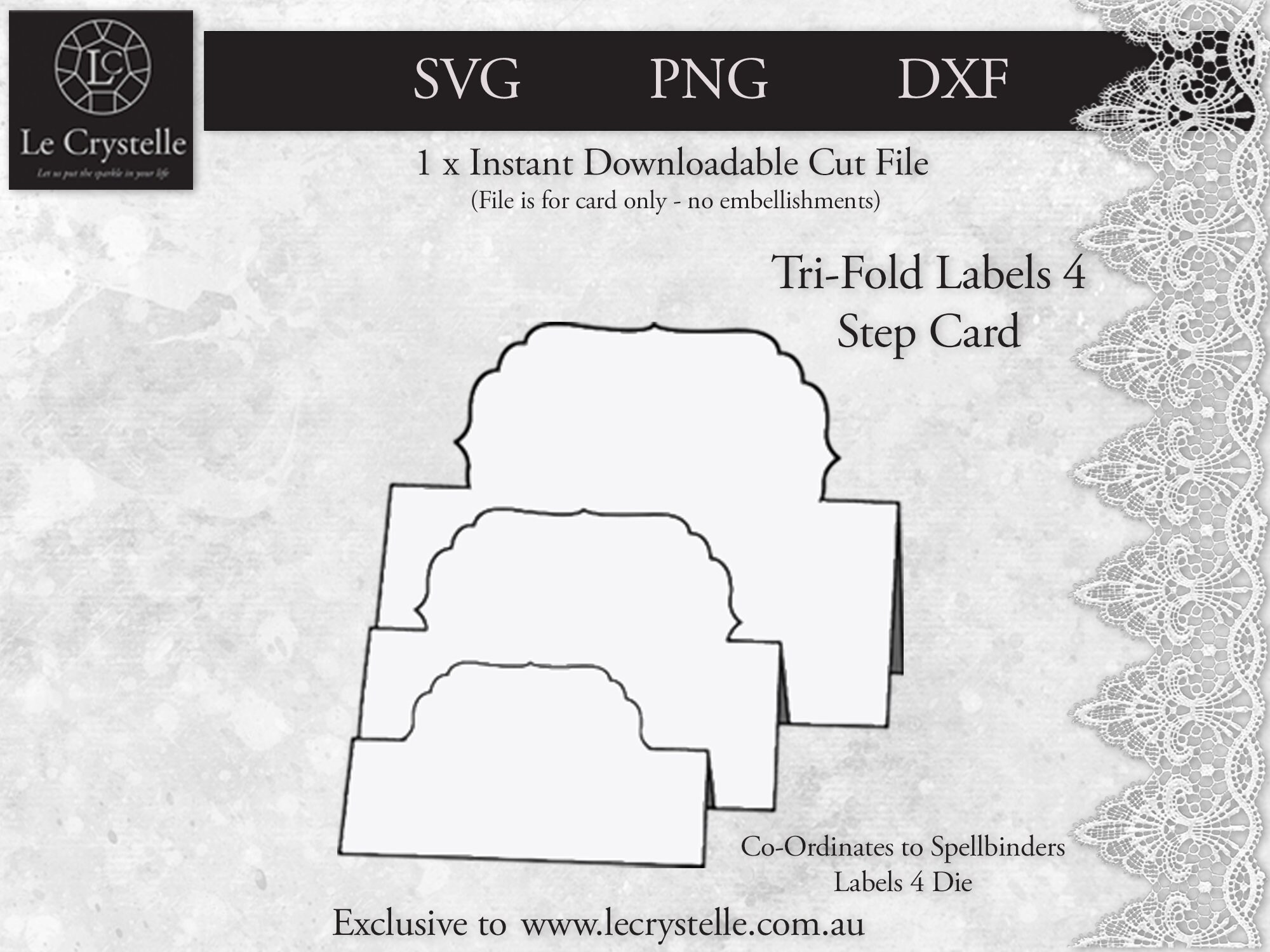 SVG Cut File Card/trifold Labels 4 Step Card/step Card Template/svg ...
