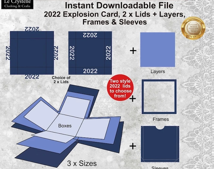 Explosion Box SVG /cut File/exploding Card Template/svg Cards/folding ...