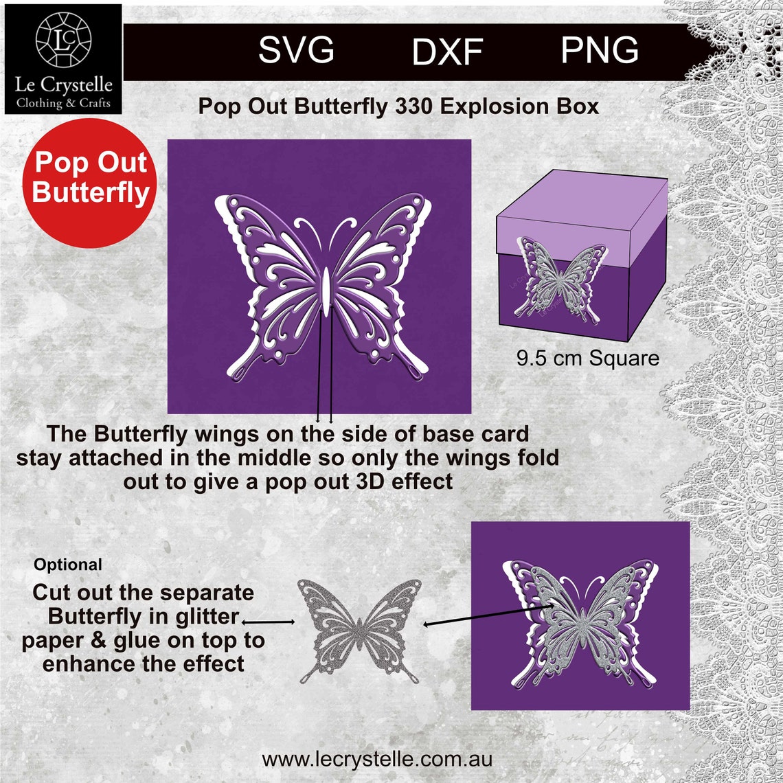Butterfly Explosion Box Pop Out 330/SVG Cut File/exploding - Etsy