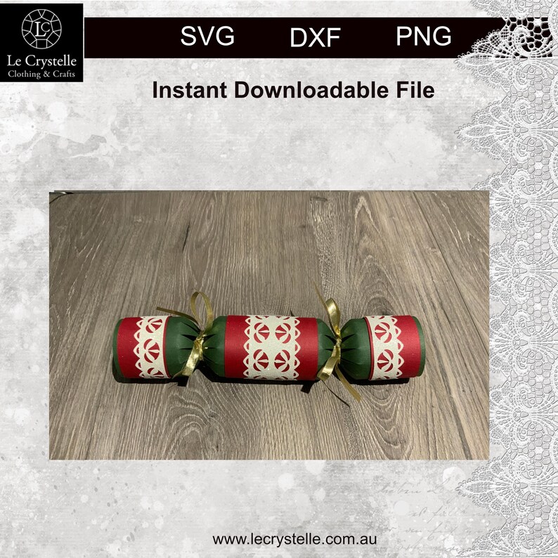 SVG Cut File Christmas Bon Bons/crackers Christmas Tree Bells/bon Bon ...