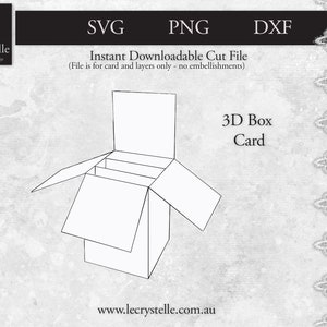 SVG Cut File Card/3d Box Card/card Template/svg Cards/folding Cards ...