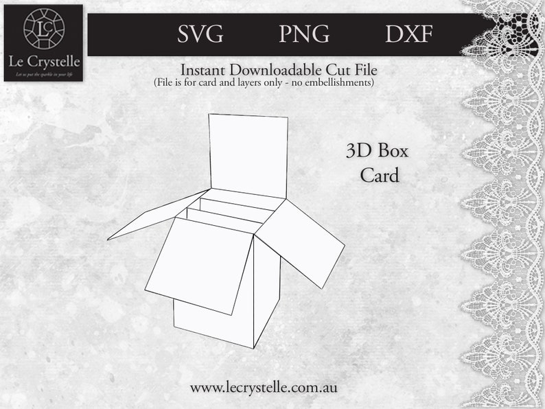 SVG Cut File Card/3d Box Card/card Template/svg Cards/folding - Etsy
