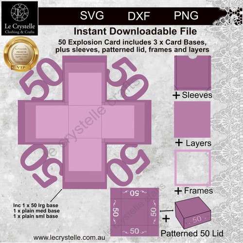 Explosion Box SVG /cut File/exploding Card Template/svg - Etsy