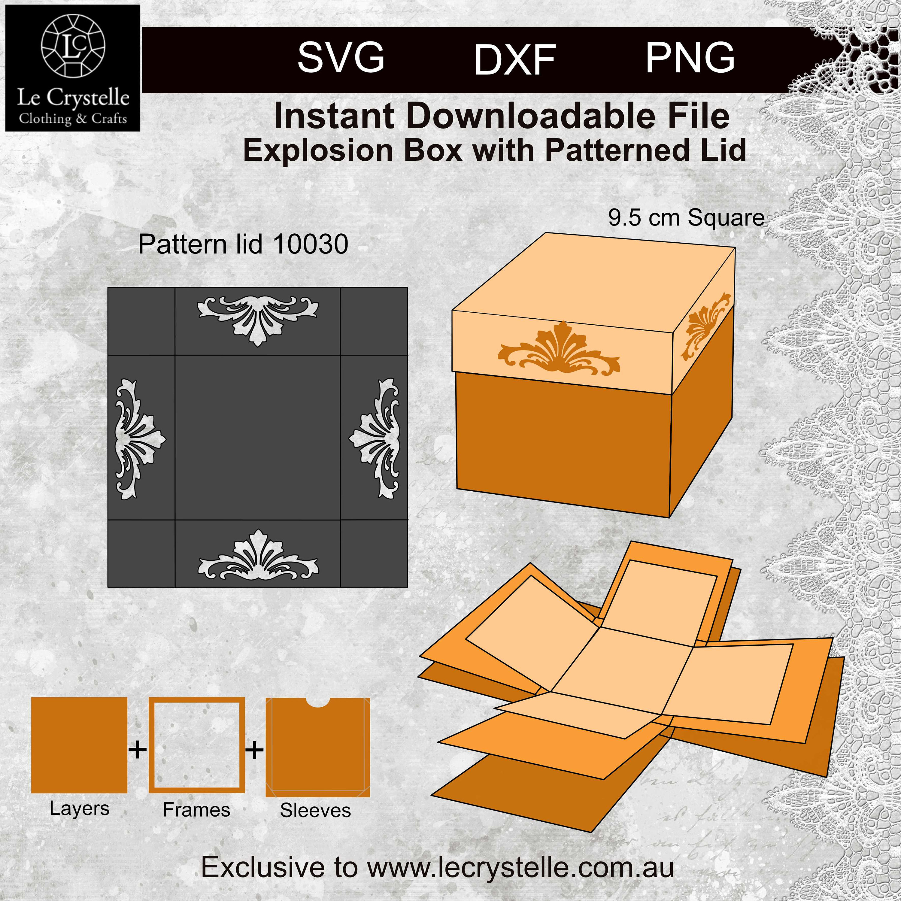 SVG explosion box/cut file 10030/exploding card template/svg | Etsy