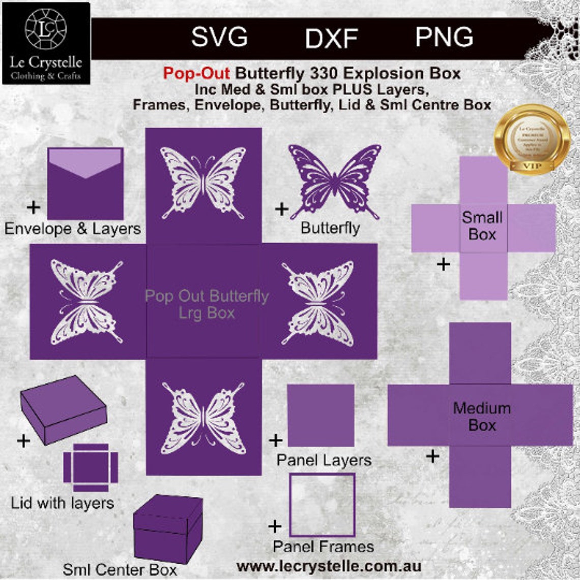 Butterfly Explosion Box Pop Out 330/SVG Cut File/exploding - Etsy