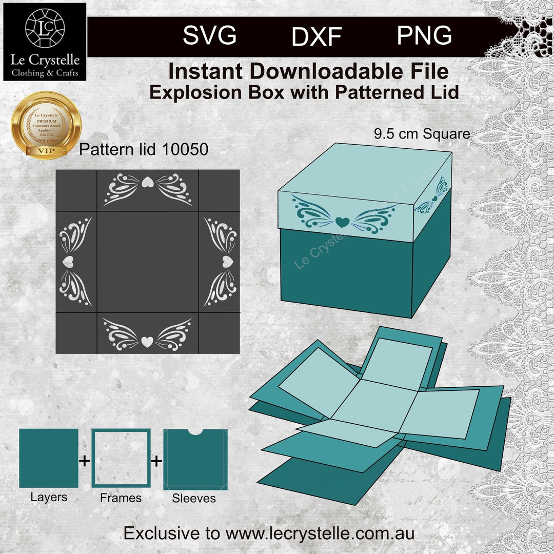 SVG Explosion Box/cut File 10050/exploding Card Template/svg Cards ...