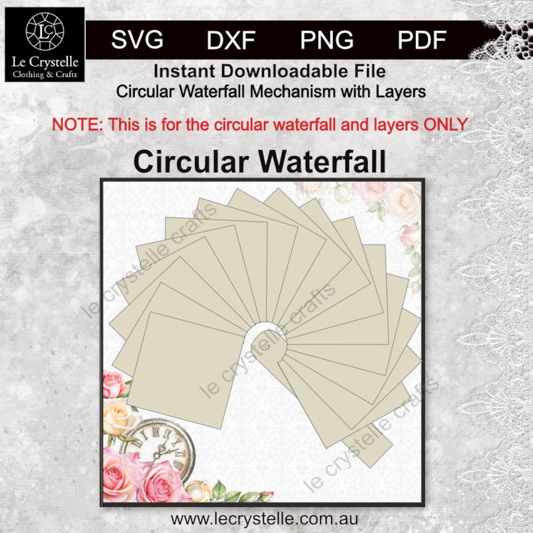 Circular Waterfall/svg Waterfall Mechanism/circle Waterfall Template ...